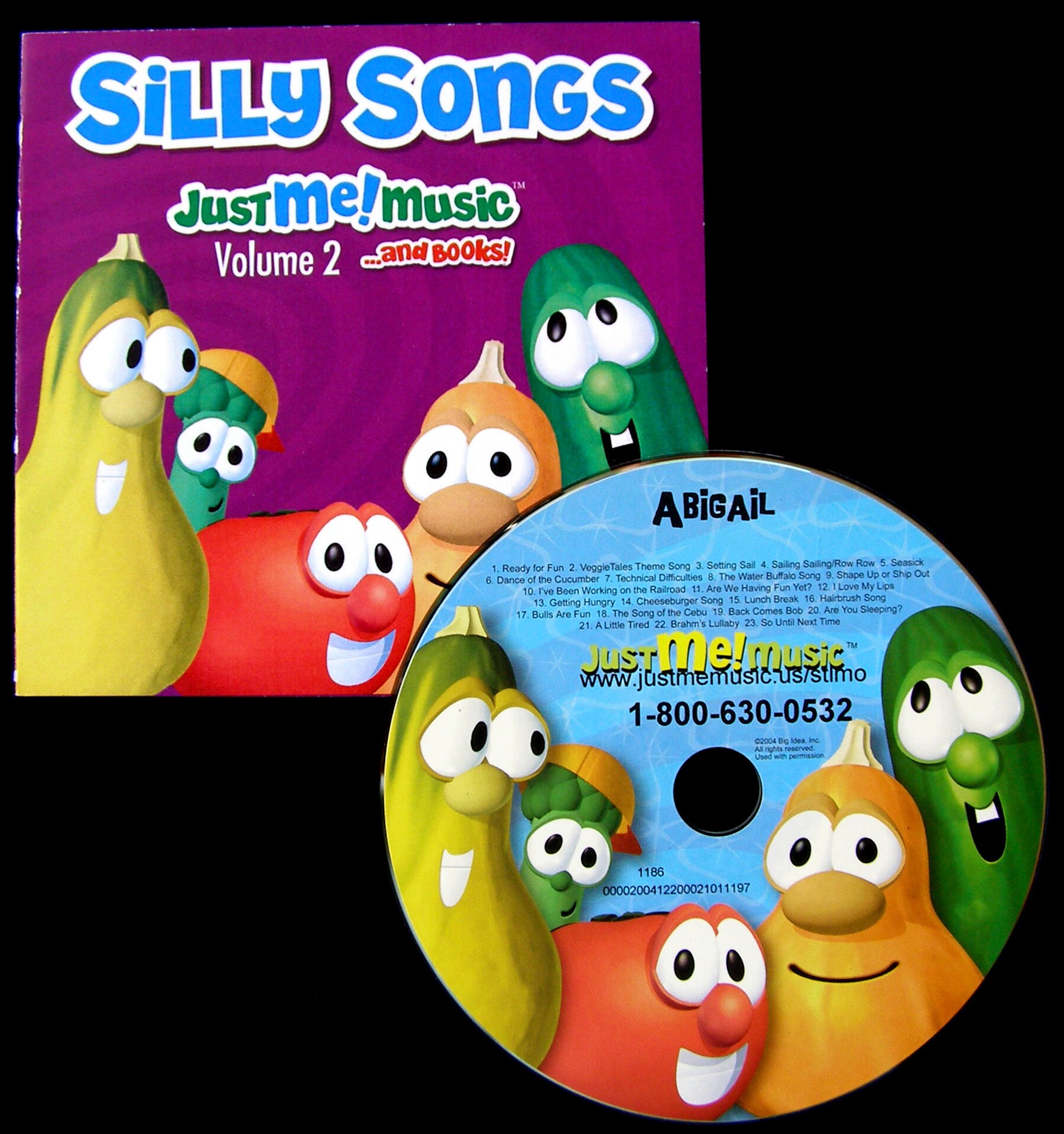 Personalized Veggie Tales Silly Songs CD Real character