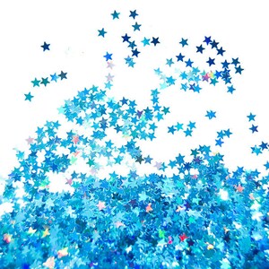 Blue star glitter | Etsy