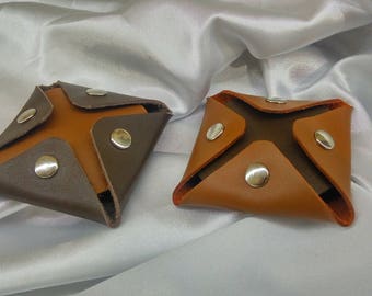 Leather coin holder | Etsy