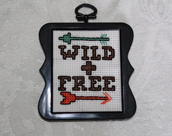Cross stitch sign | Etsy