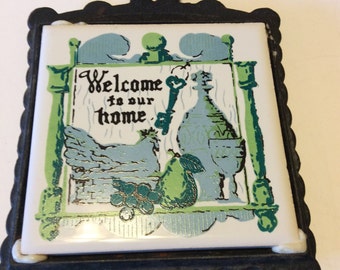 Ceramic tile trivet | Etsy