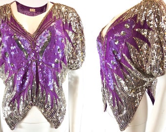 Sequin butterfly top | Etsy