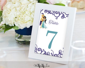 Cinderella Table Numbers Disney theme weddings Fairy tale