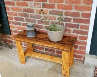 Reclaimed wood bench | Etsy