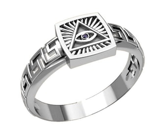 Mens silver ring | Etsy