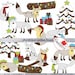 Christmas Polka Foxes Clipart: 300 dpi transparent png Fox