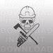 Union Pipefitter Skull SVG File Plumber SVG File