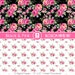 Pink and Black Digital Paper Floral Digital Paper Pack Pink