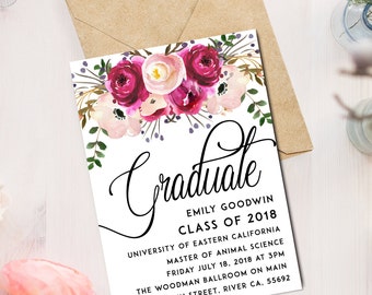 Floral graduation | Etsy
