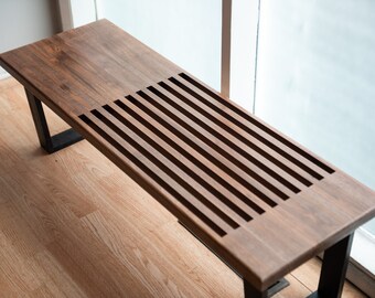 Slat bench | Etsy