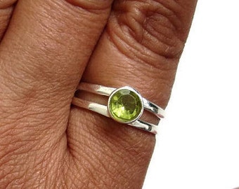Peridot ring | Etsy
