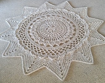 Crochet floor rug | Etsy