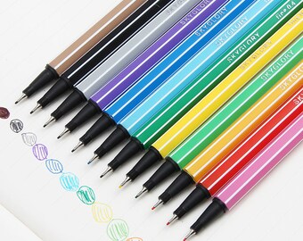 x6 Pcs Color painting pen Stamp 6 Cute Pens love seal Lips