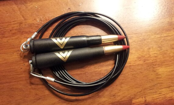 Tactical Black 50 Caliber functional fitness Speed Rope WOD