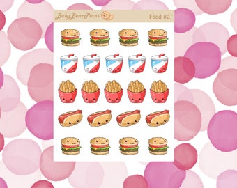 Cute food stickers | Etsy