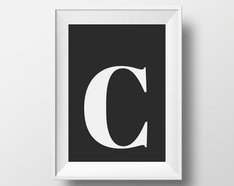 Letter c print | Etsy