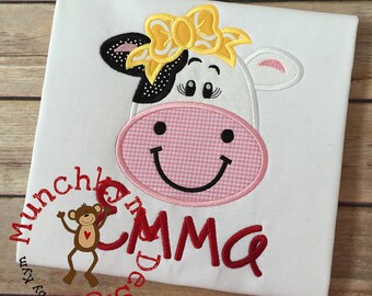 Cow applique pattern | Etsy