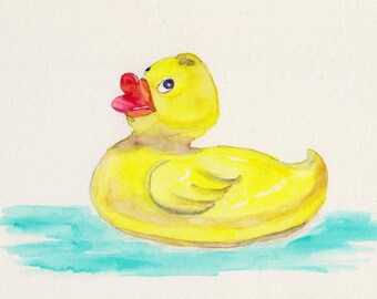 Rubber duck painting | Etsy