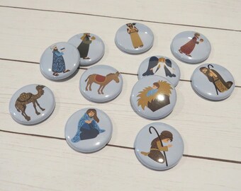 Nativity buttons | Etsy