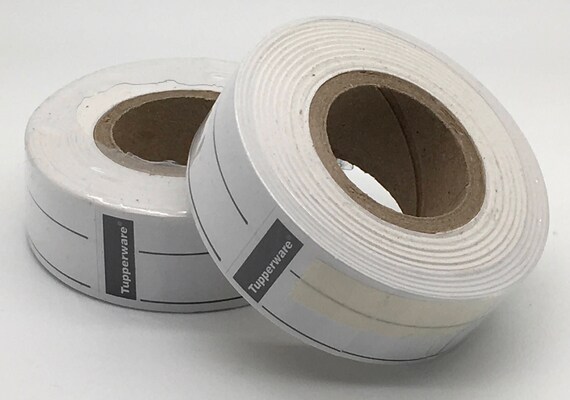 Tupperware Freezer Labels Refill Roll 180 Labels White Black