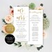 Gold wedding program template Gold program Gold wedding