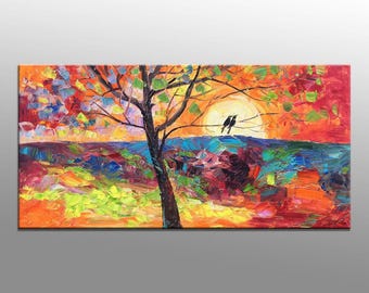 Abstract bird art | Etsy