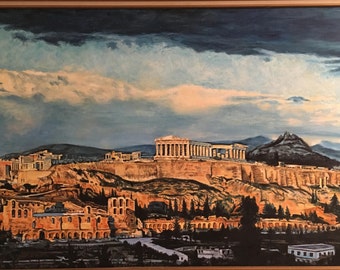 Acropolis painting | Etsy