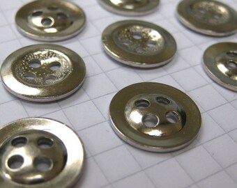 Silver buttons | Etsy