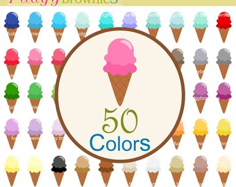 Ice cream clip art | Etsy
