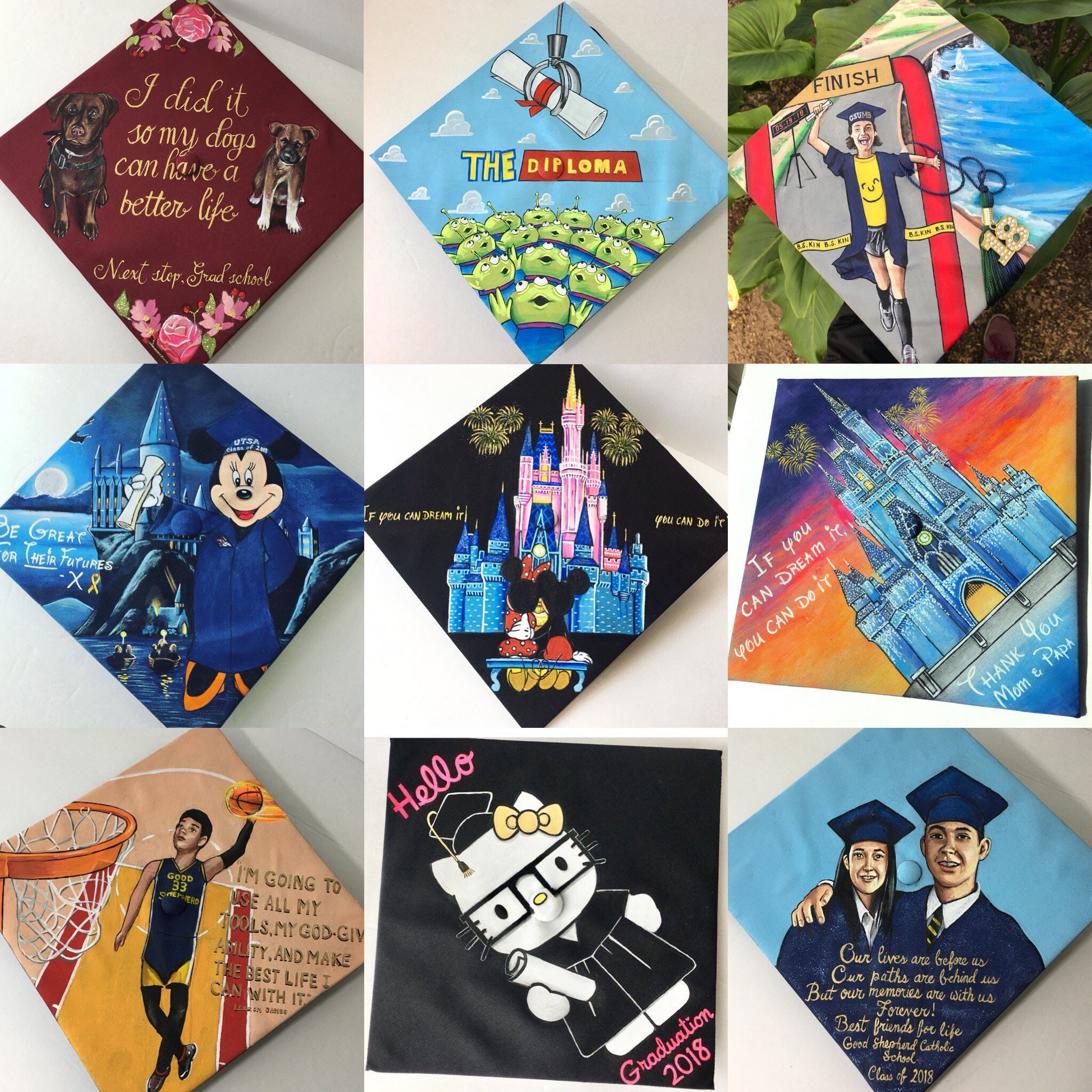 HAND PAINTED Graduation Cap