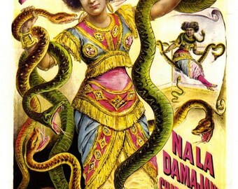 Circus Women Snake Charmer Belly Dancer Jungle Girl Side Show