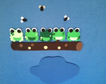 Five Little Speckled Frogs Felt Board Activity Set/ Flannel