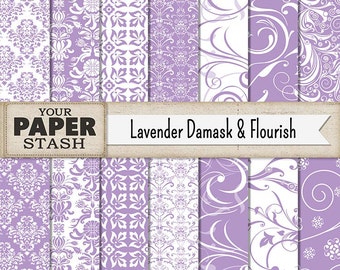 Lavender damask | Etsy
