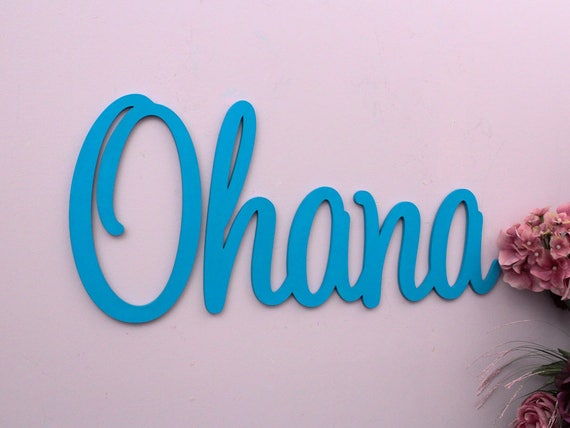 Ohana Letters Hawaiian Family Sign Ohana Wood Sign Large