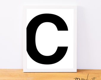 Letter c print | Etsy