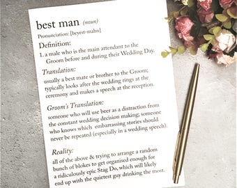 Best man card | Etsy