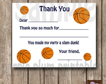 Basketball thank you | Etsy