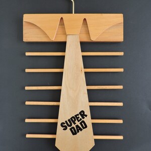 Wood tie rack | Etsy