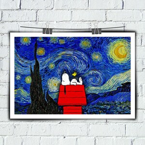 Snoopy van gogh | Etsy