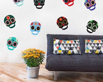 Skeleton Cameo Wall Decal Kit Halloween Wall Decal by