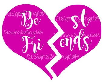 Best friends heart svg | Etsy