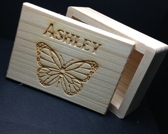 Engraved wood box | Etsy