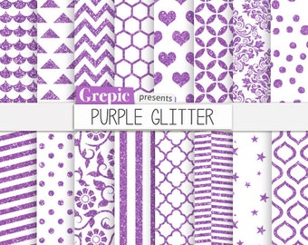 Glitter Digital Paper Black and Gold Glitter Paper Pack Glam