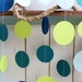 Teal Navy Blue Light Blue Lime Green 12 ft Circle Paper