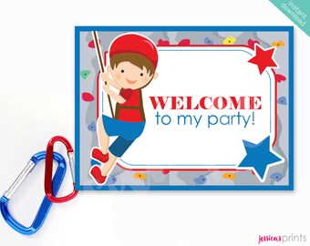 Rock climbing sign | Etsy