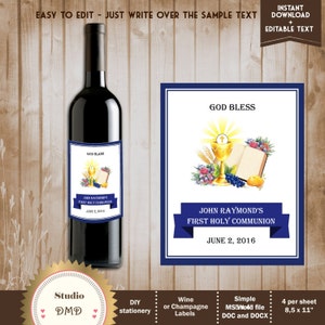 Communion labels | Etsy