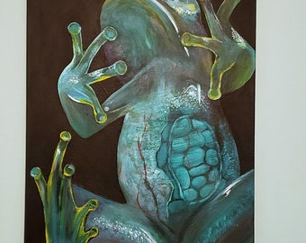 Frog painting | Etsy