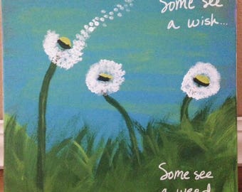 Dandelion painting | Etsy