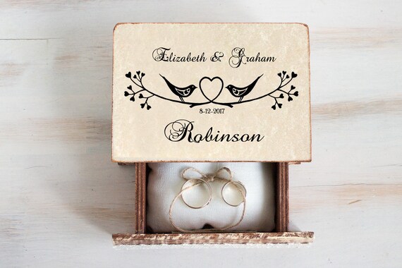 Wedding ring box Wedding box Personalized ring bearer box