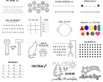 Baby Gift Printable: Dry Erase Newborn Feeding Tracker Navy